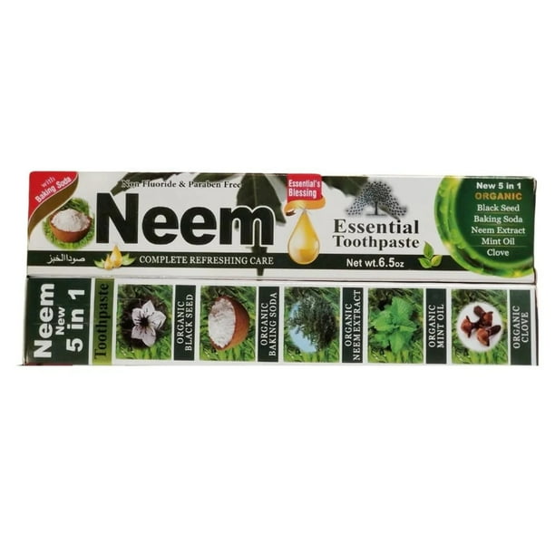 Essential Neem Toothpaste 100% Fluoride Free Vegan 6.5oz (Pack of 12 ...
