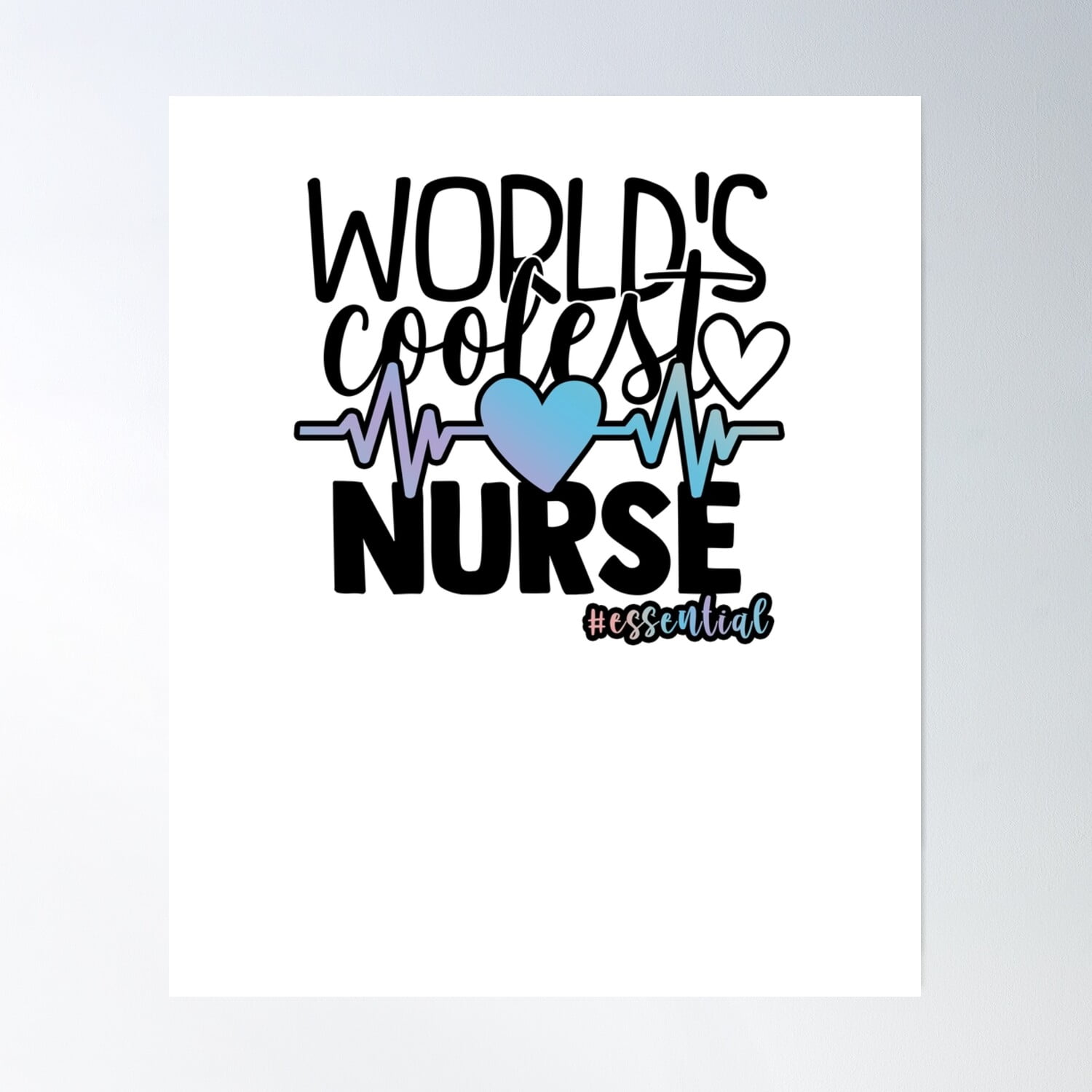 Essential Nurse Healthcare Workers Poster Wall Art, Modern Wall Decor ...