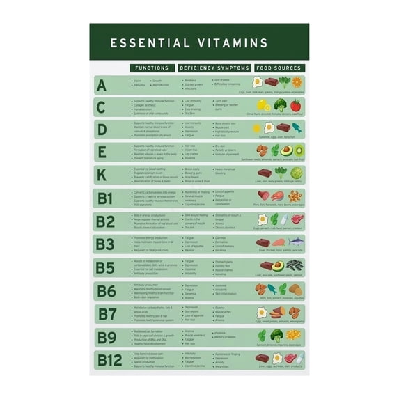 Essential Nutrients Food Chart Complete Nutrition Guide Healthy Eating ...