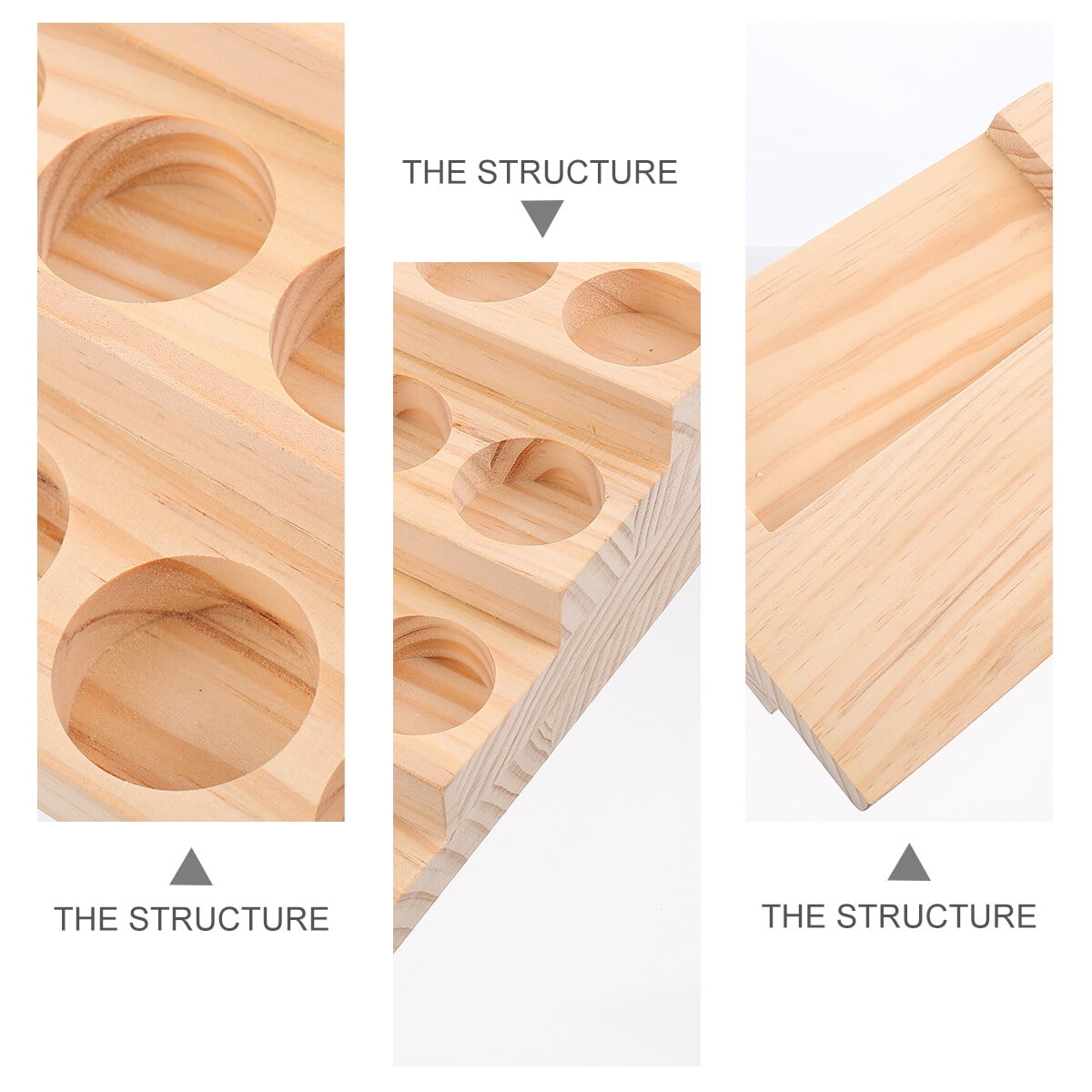Wooden Oil Bottle Holder and Storage Rack for Essential Oil Bottle ...
