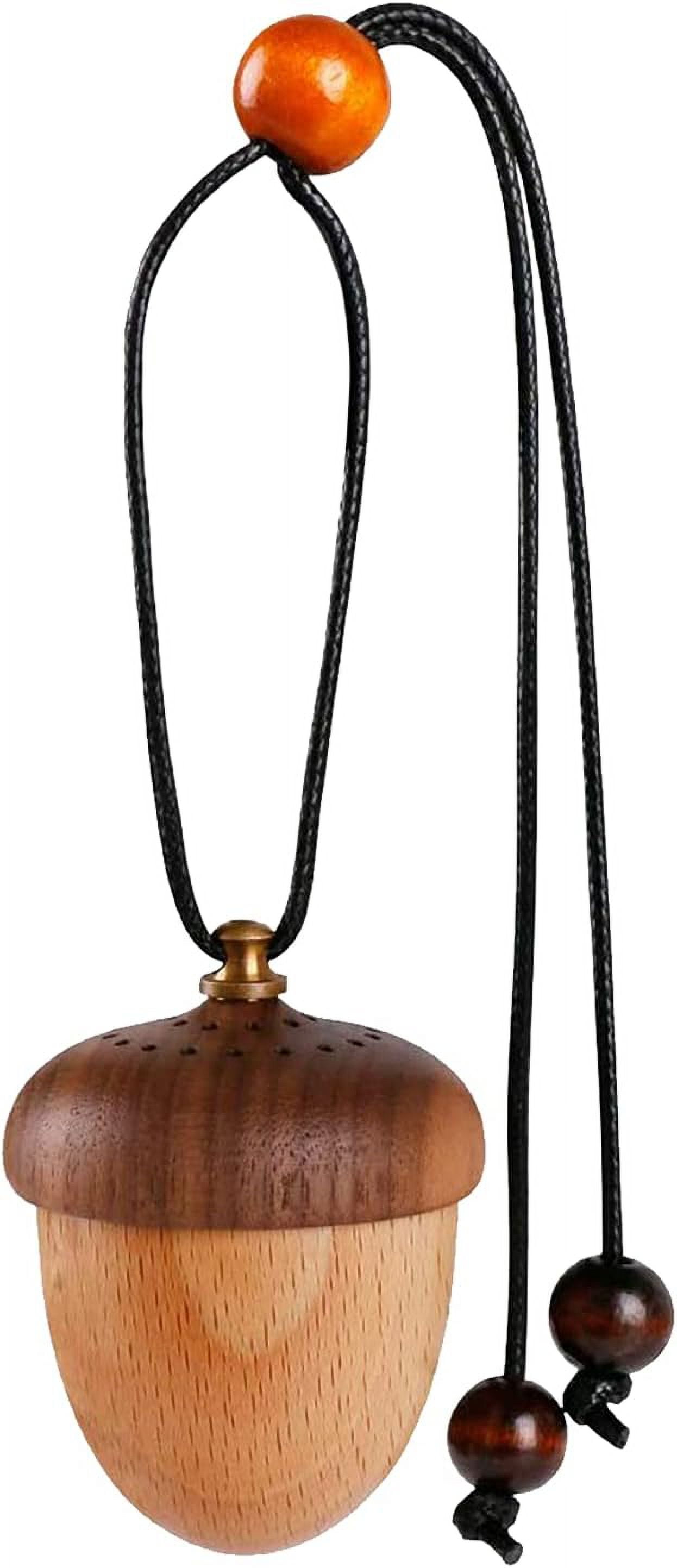 Essential Oil Car Diffuser, Wooden Acorn Decor Cute Car Diffuser Air ...