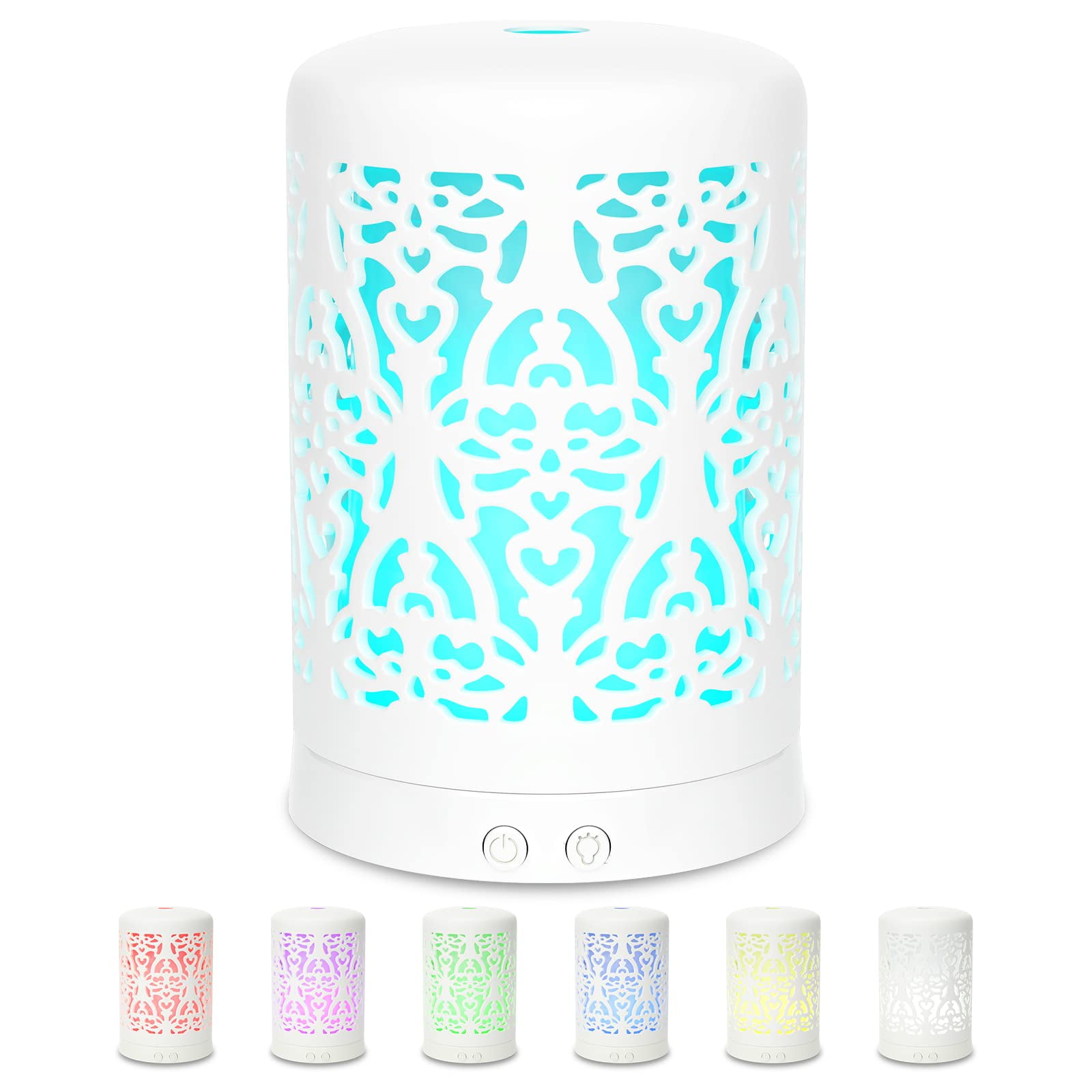 Vongem Essential Oil Diffuser, 100ml Ultrasonic Humidifier, 7 Color ...