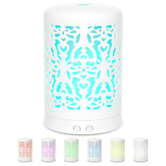 Essential Oil Diffuser Metal Diffuser 100 ml Timers Night Lights and ...