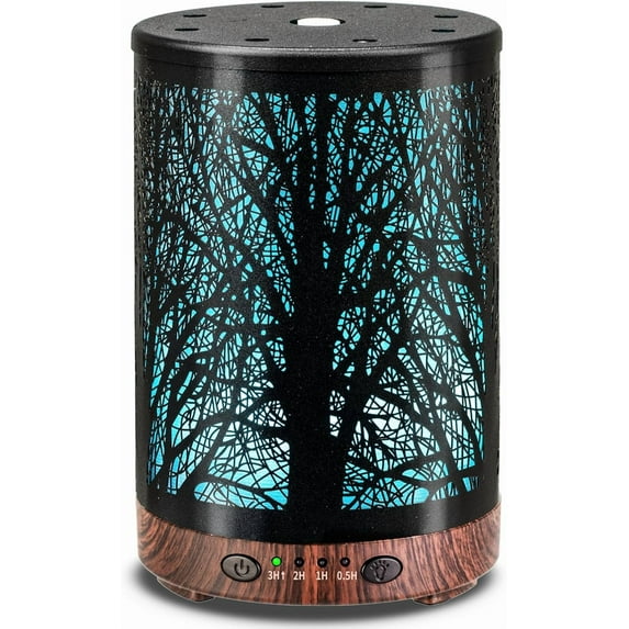 Essential Oil Diffuser 120ML Metal Aromatherapy Diffuser with Timer ...