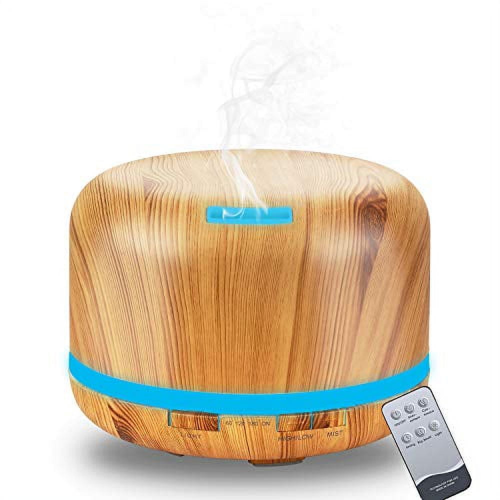 Essential Oil Diffuser, 500ml Aromatherapy Diffuser With Remote Control ...