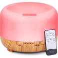 ZASTEVEOLGA Essential Oil Diffuser 500ml with Remote, 7 LED Colors ...