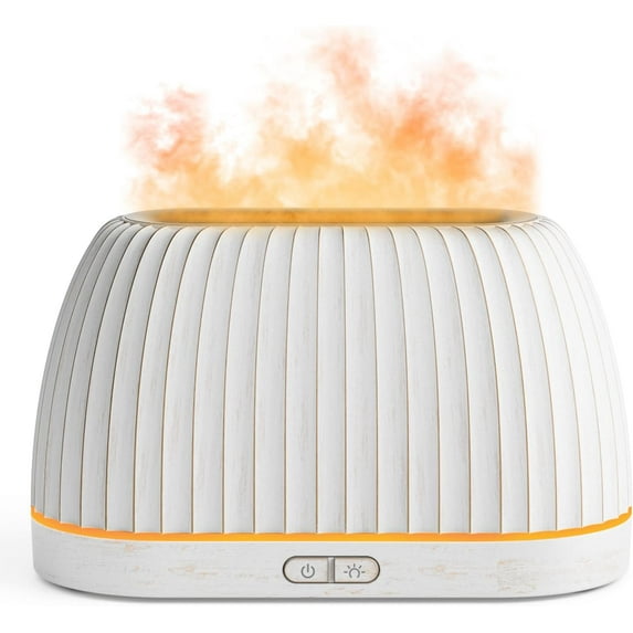 Essential Oil Diffuser, Flame Effect Aromatherapy Diffuser with 7-Color ...