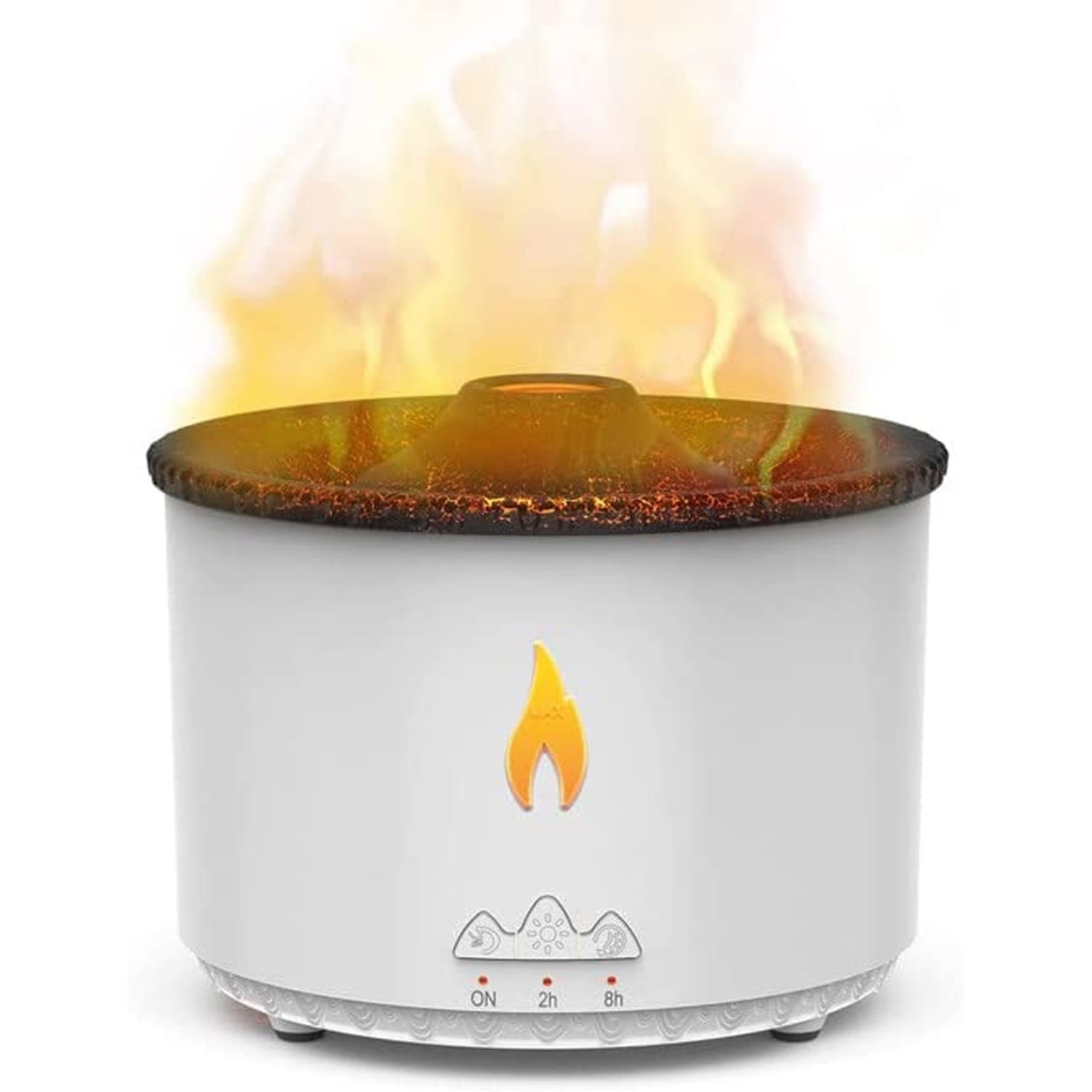 Essential Oil Diffuser with Flame Light, 2 Mist Mode 2 Timer Up to 8H ...