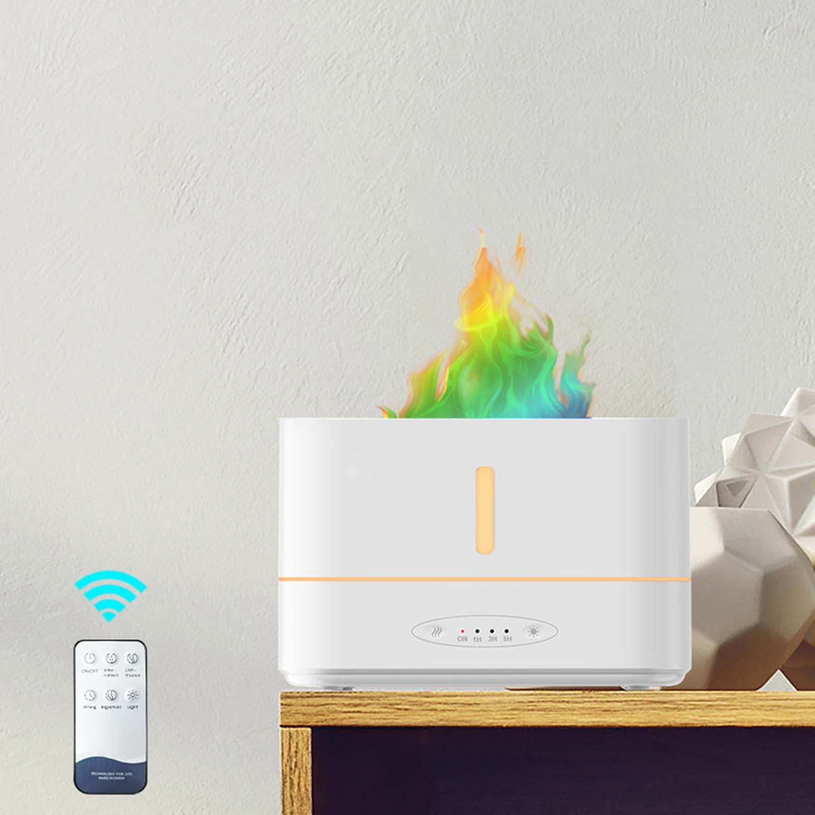 Essential Oil Diffuser Vmvidoty Colorful Flame Humidifier For Dry ...