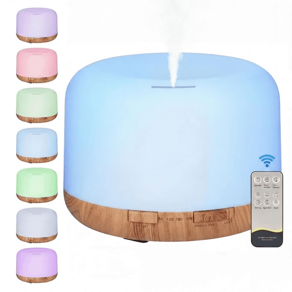2pcs 18.6oz Essential Oil Diffuser With Remote & 12 Oils. Ultrasonic ...