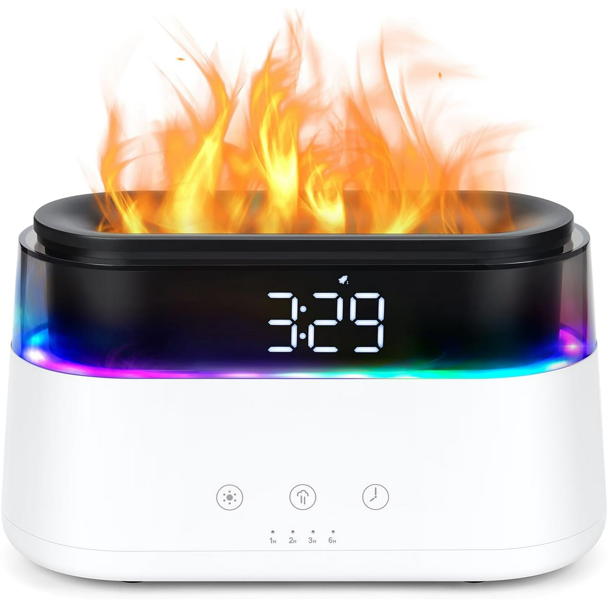 Essential Oil Diffusers with Fire Animated Dual Mist Aroma Diffusion ...