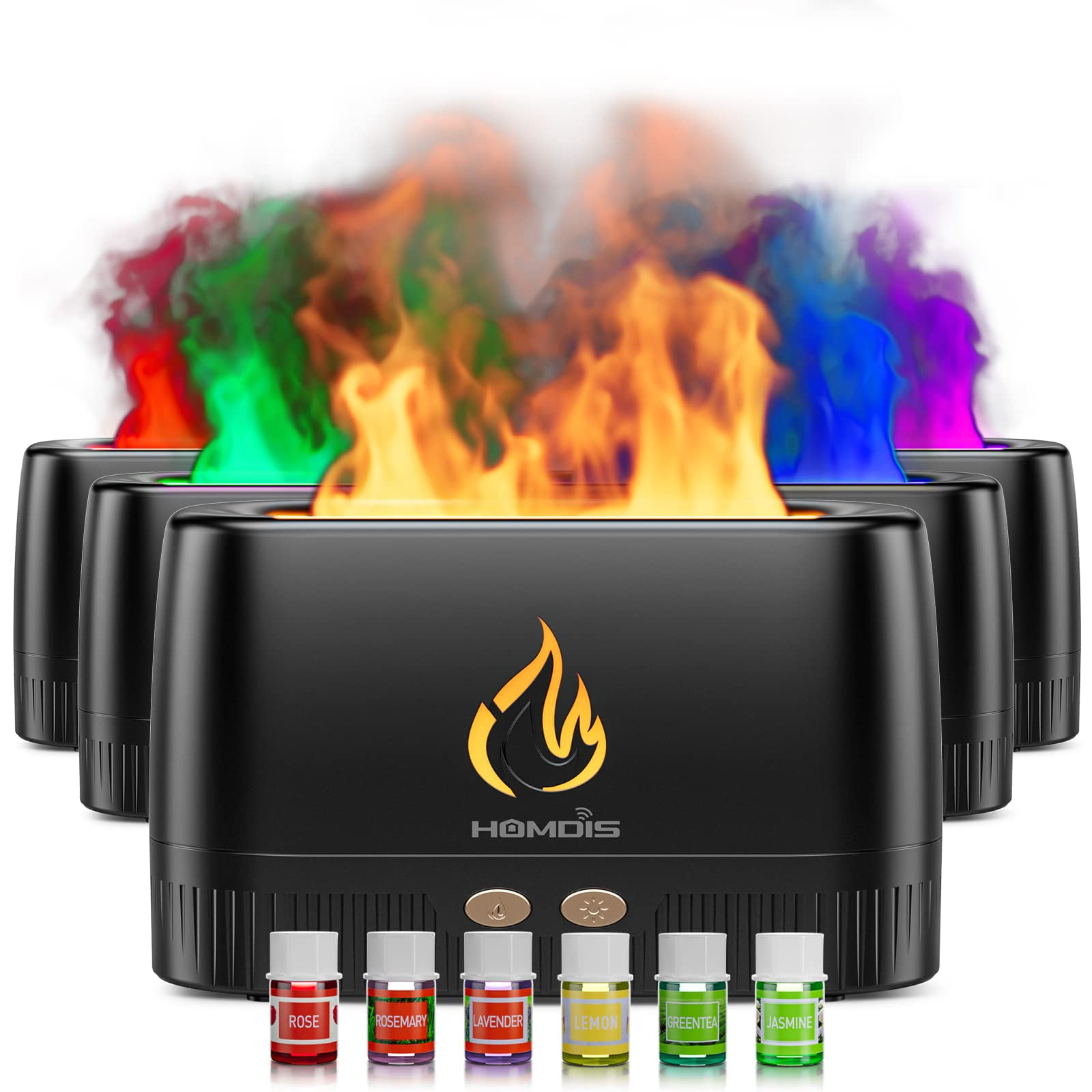 Essential Oil Diffusers, Quiet Flame Diffuser, 7 Colors Modes Changed ...