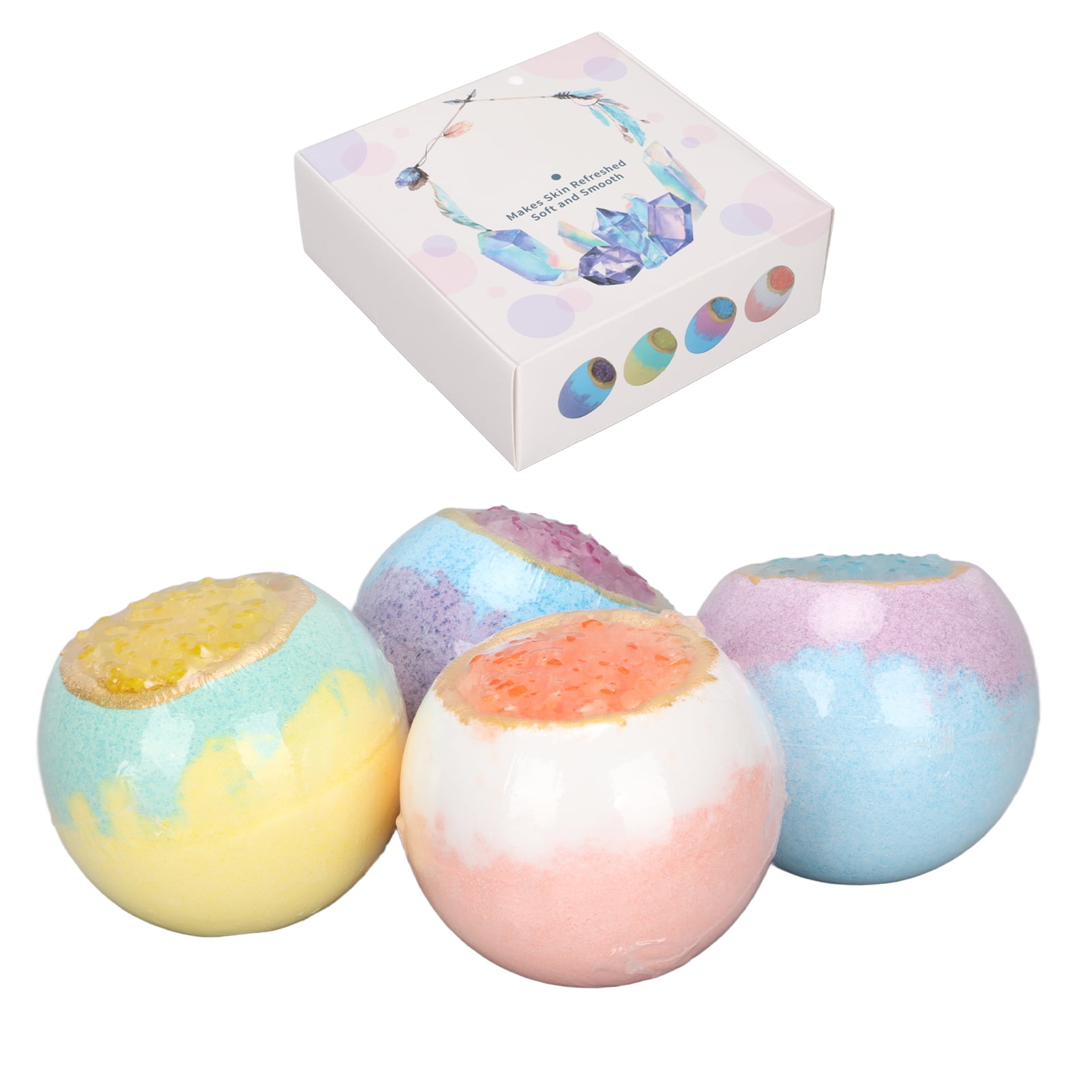 Essential Oil Infused Moisturizing Bath Salt Spheres 4-Pack 100g ...