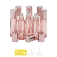 Pinkiou 6Pcs 5ml Glass Roll on Bottles for Essential Oils, Refillable, Travel Size, with Steel ...