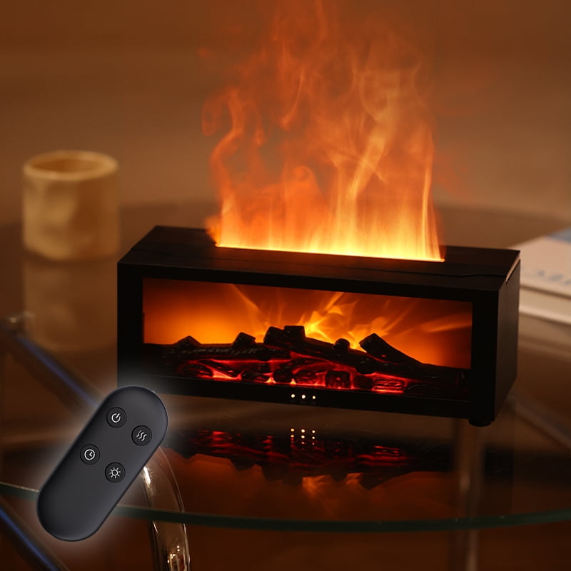 Essential Oil Scent Diffuser,Aroma Diffuser w/ Remote Control,Fireplace ...