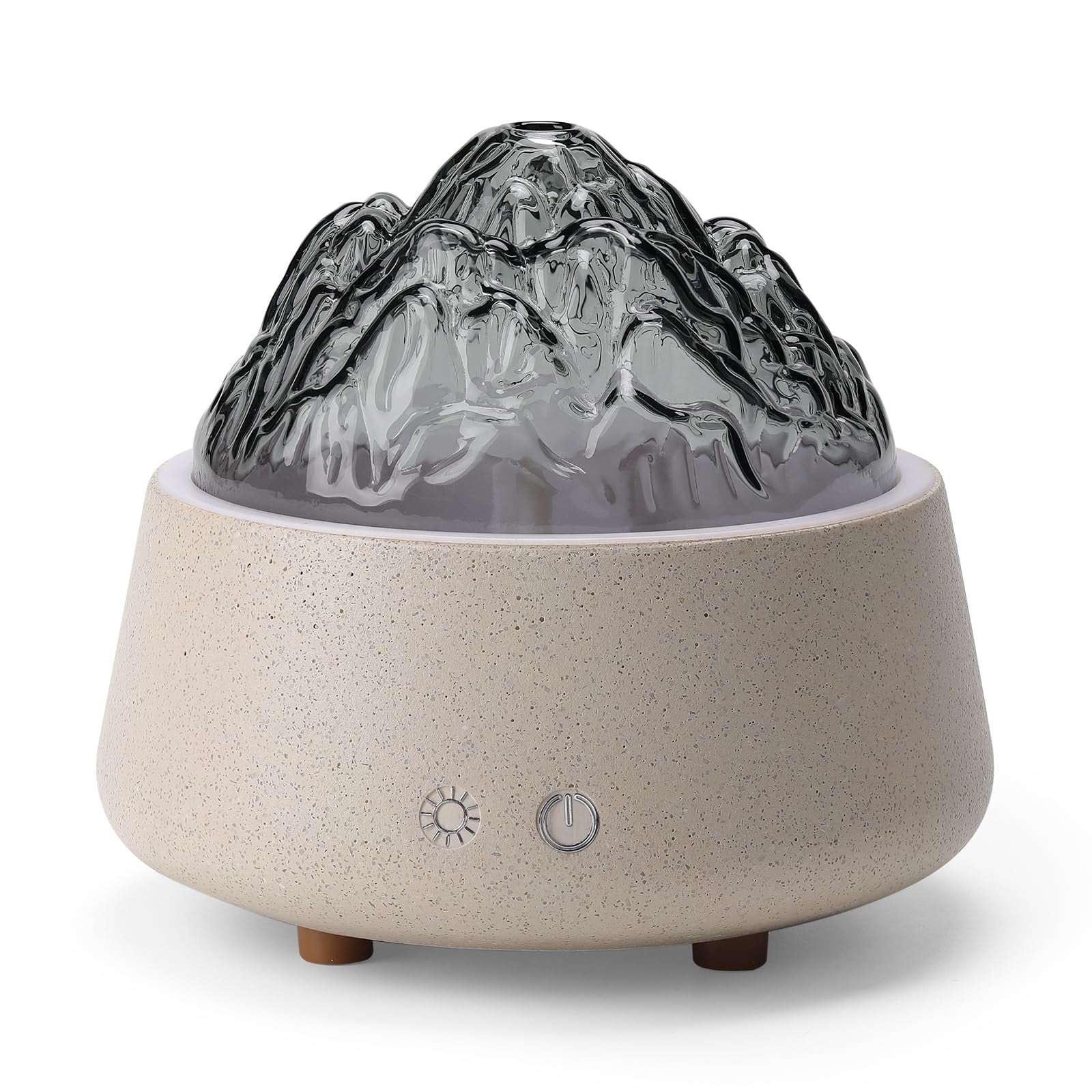 Essential Oil Volcano Diffuser for Home Bedroom Large Room Glass Stone Ultrasonic Air Scent Mist ...