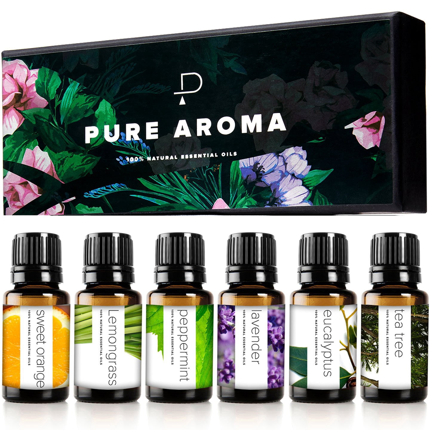 Essential Oils by PURE AROMA 100% Pure Oils kit- Top 6 Aromatherapy ...
