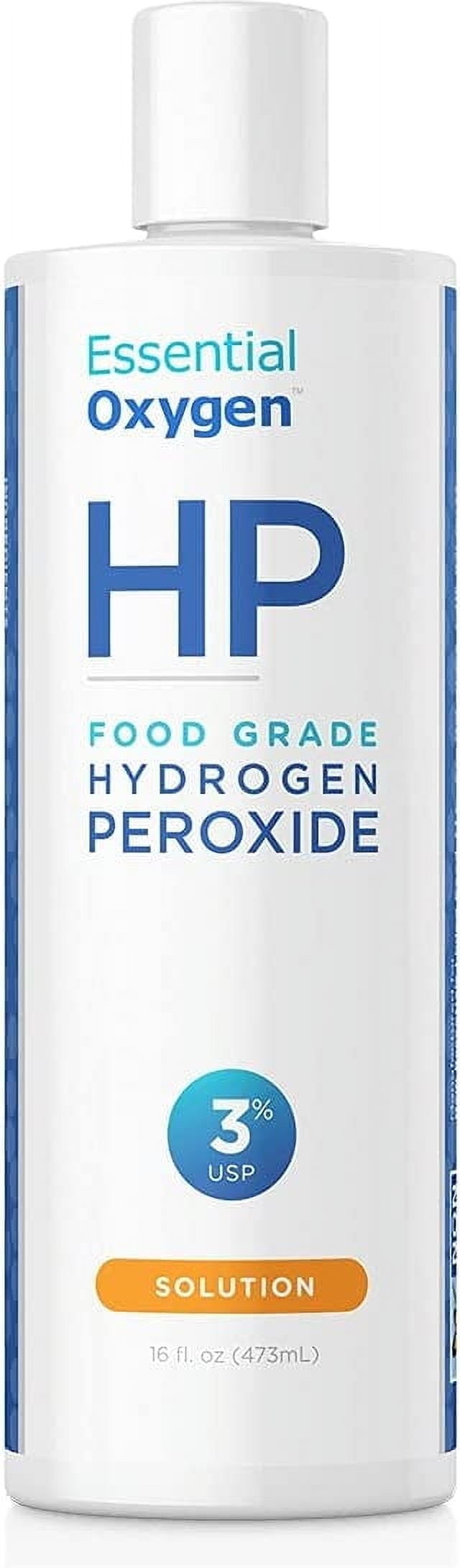 Essential Oxygen 3% Food Grade Hydrogen Peroxide -- 16 fl oz Pack of 2 ...