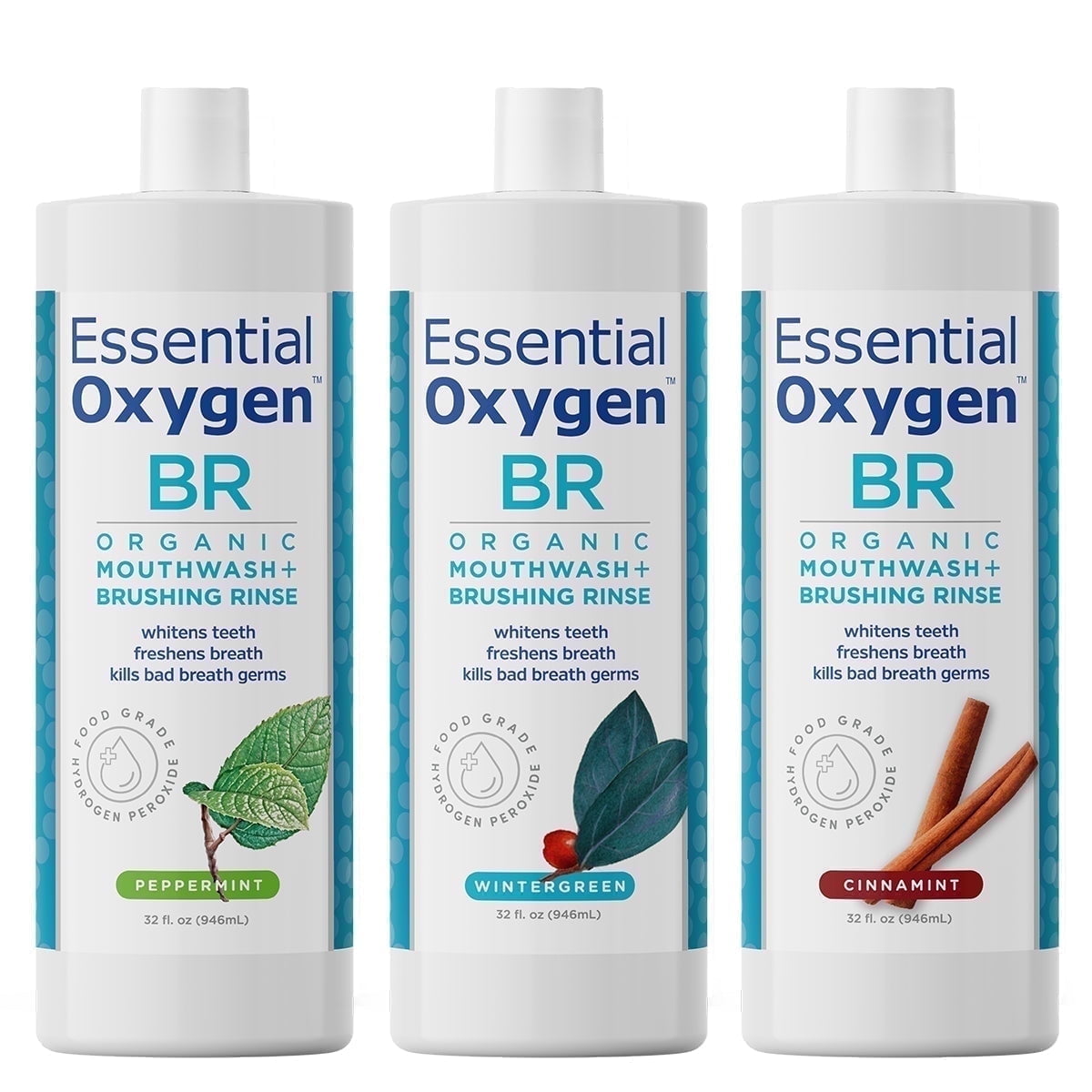 Essential Oxygen BR Organic Mouthwash, Alcohol-Free, Anticavity, 32 oz ...