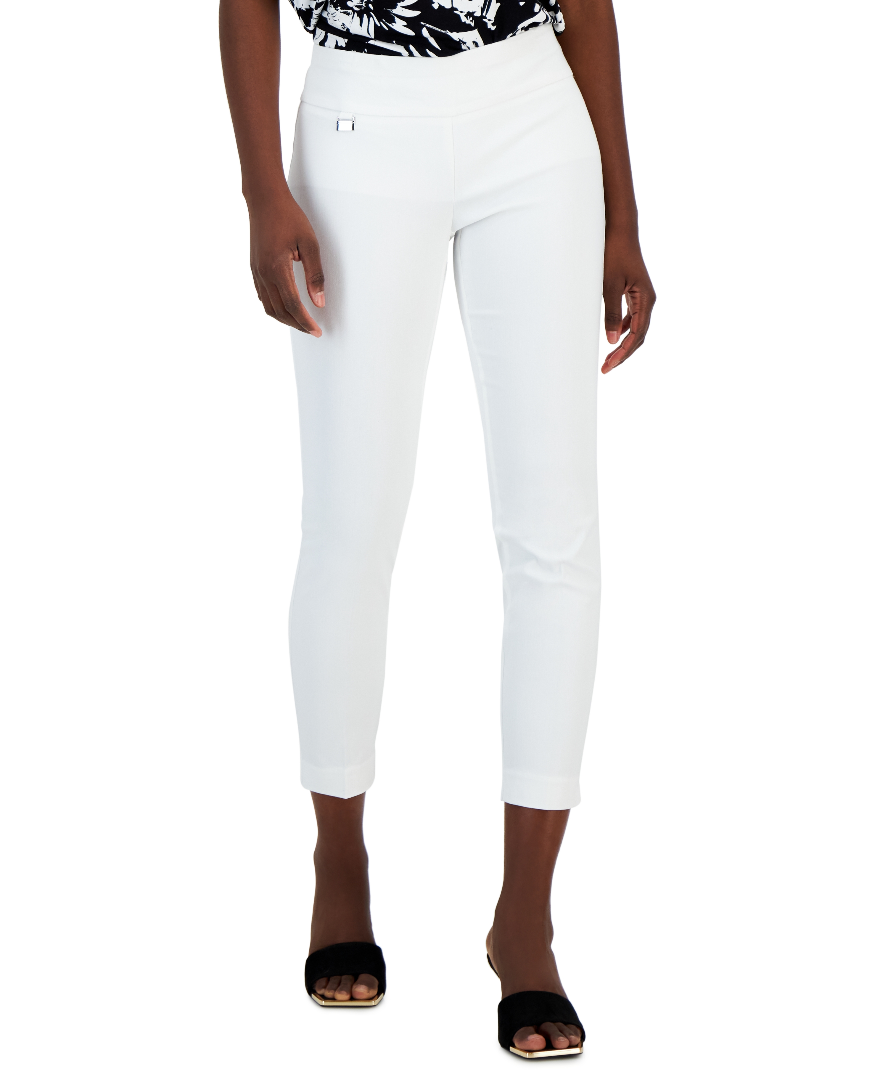 Essential Petite Capri Pull-On with Tummy-Control Bright White 16P ...