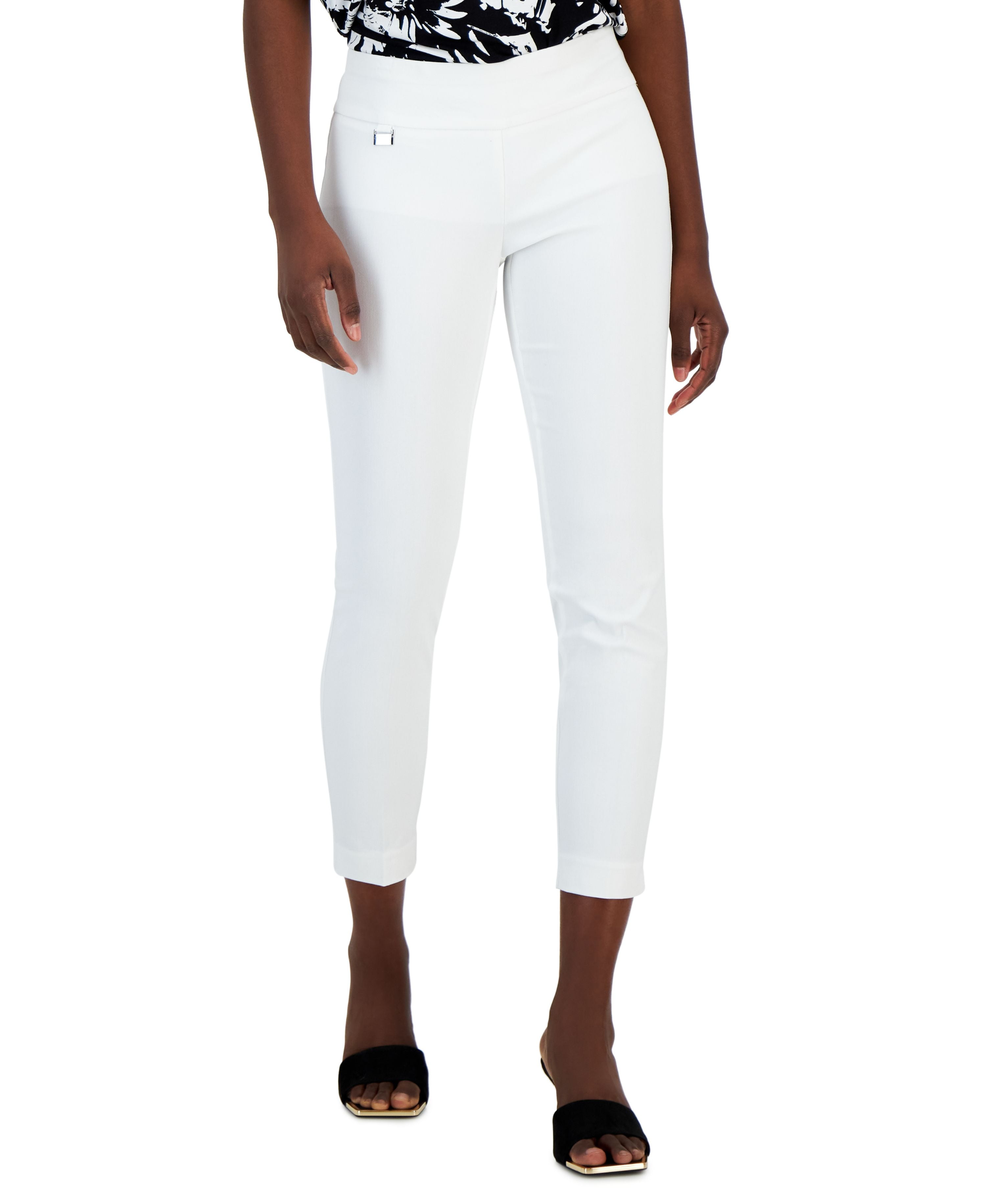 Essential Petite Capri Pull-On with Tummy-Control Bright White 2P ...