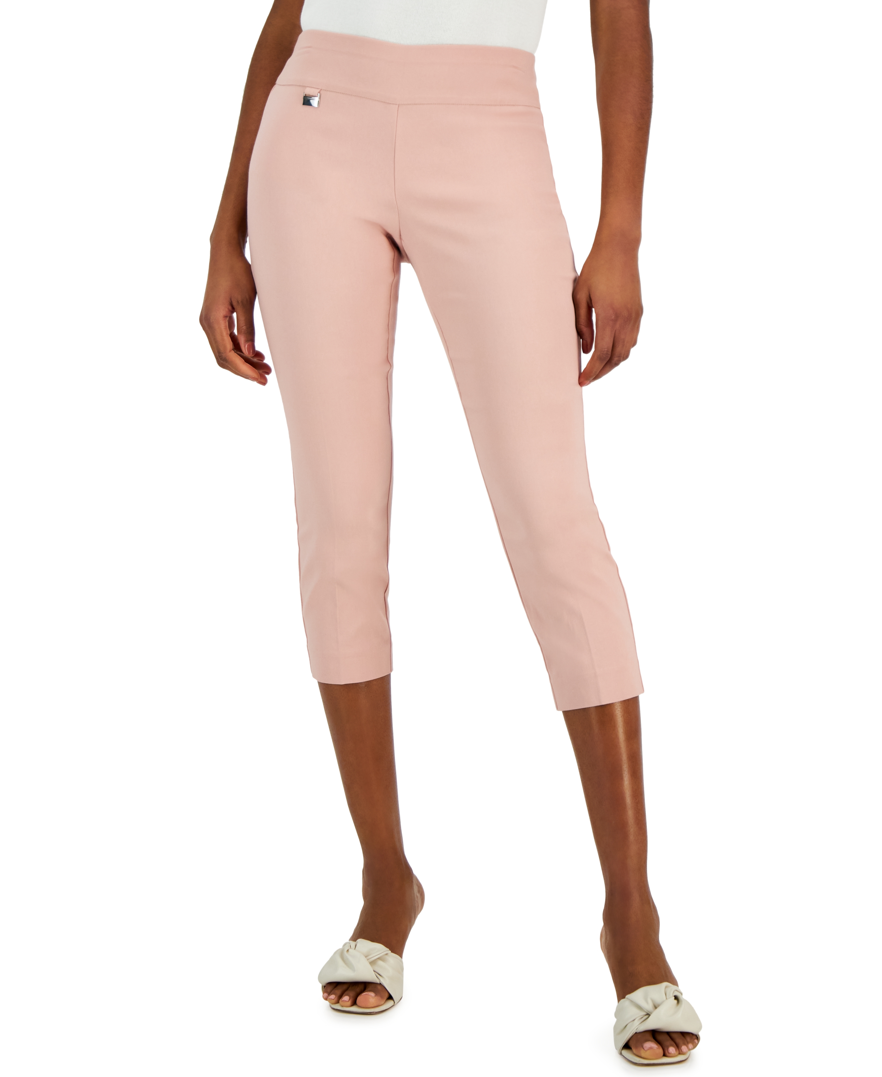 Essential Petite Capri Pull-On with Tummy-Control Rosedust 0P - Walmart.com