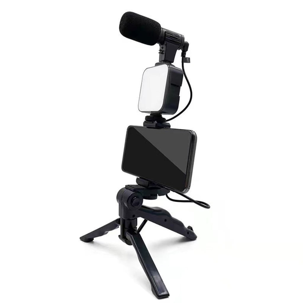 Essential Phone Vlog Kit with Adjustable Tripod LED Light Directional ...