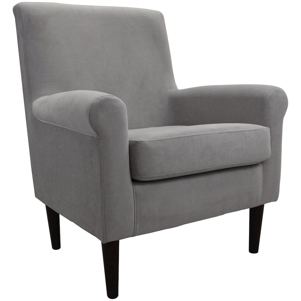Essential Pieces Ellis Rolled Arm Lounge Chair - Gray - Walmart.com