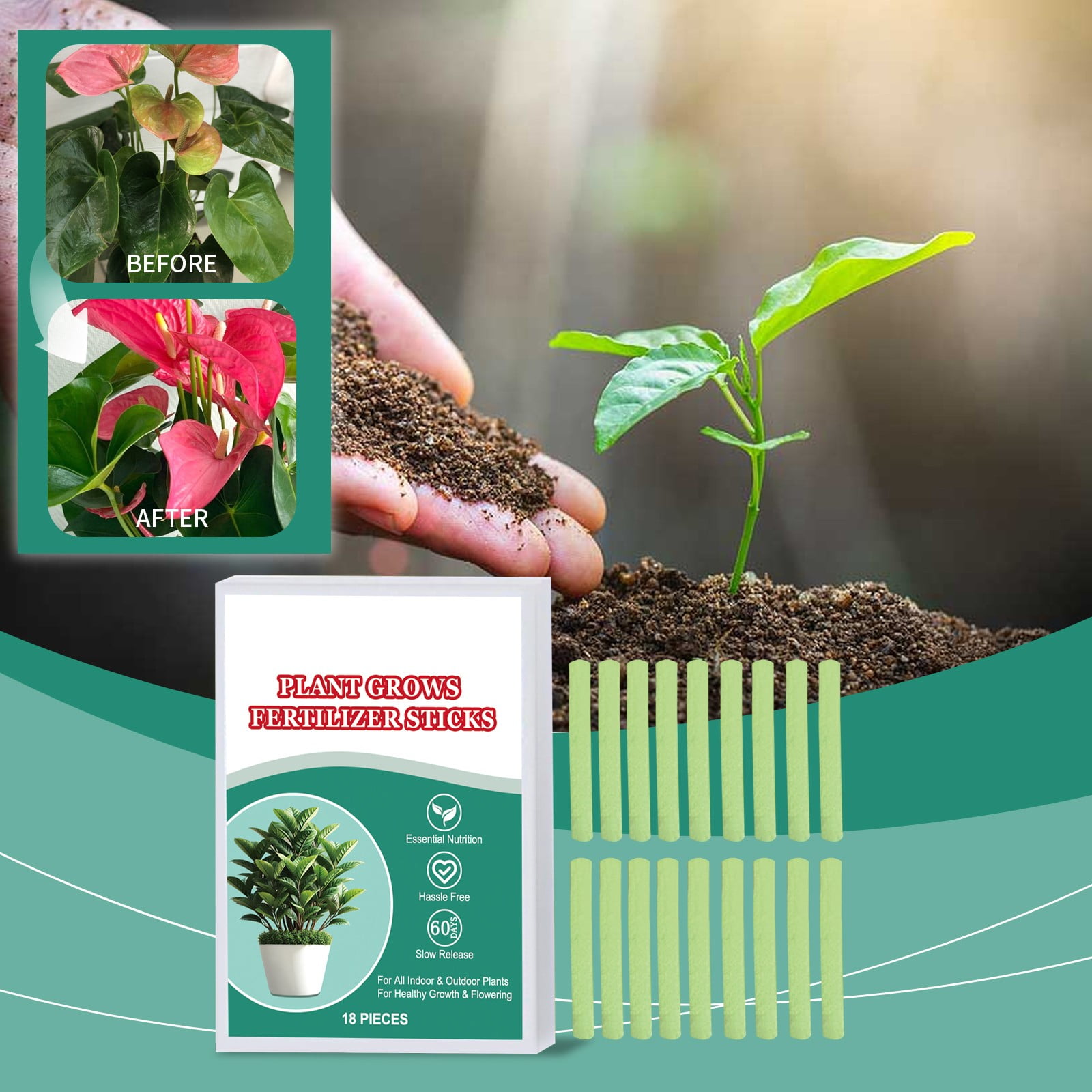 Essential Plant Nutrient Sticks for Indoor & Outdoor Use, Enhancing ...