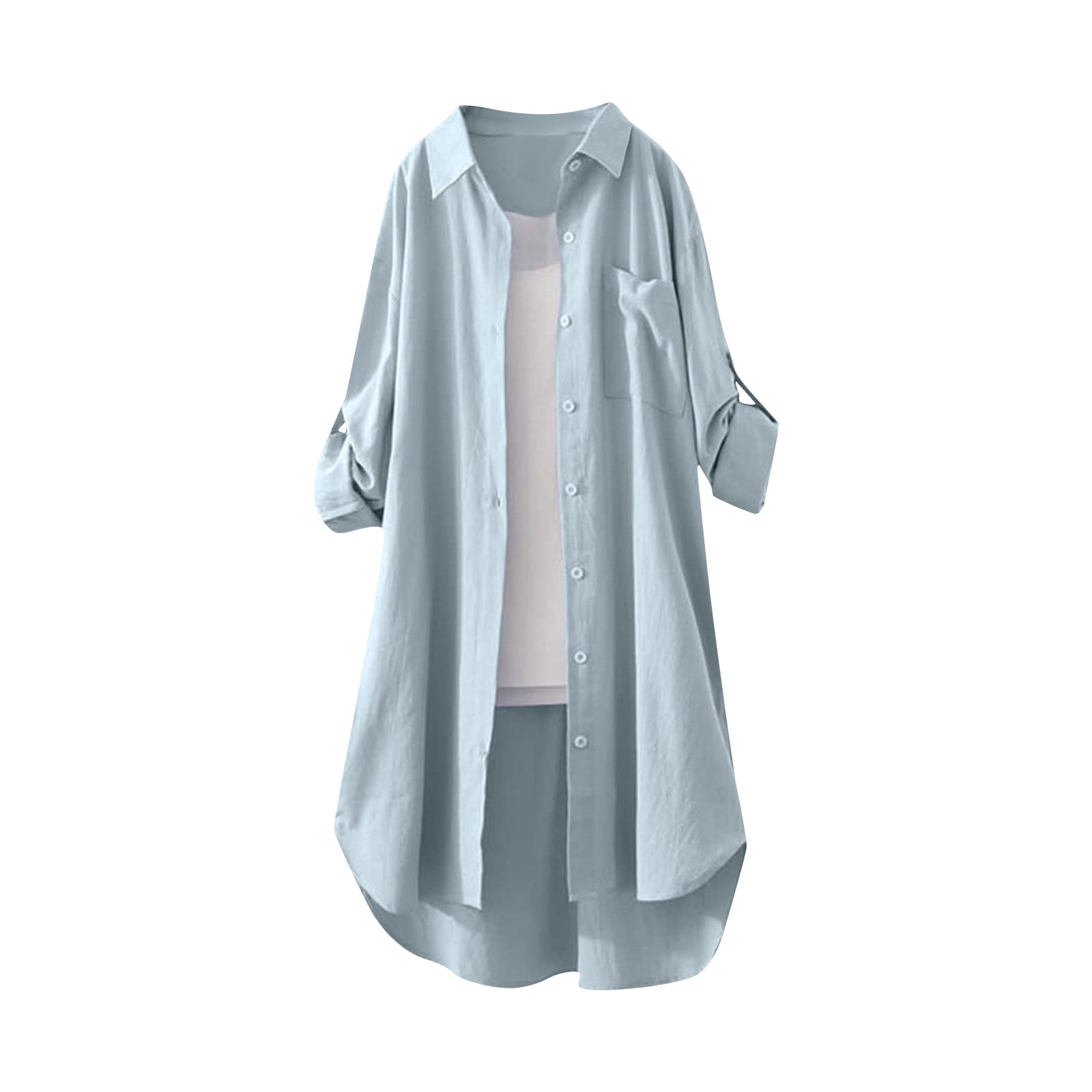 Essential Solid Color Duster Cardigan, Airy Lightweight Blouse with ...