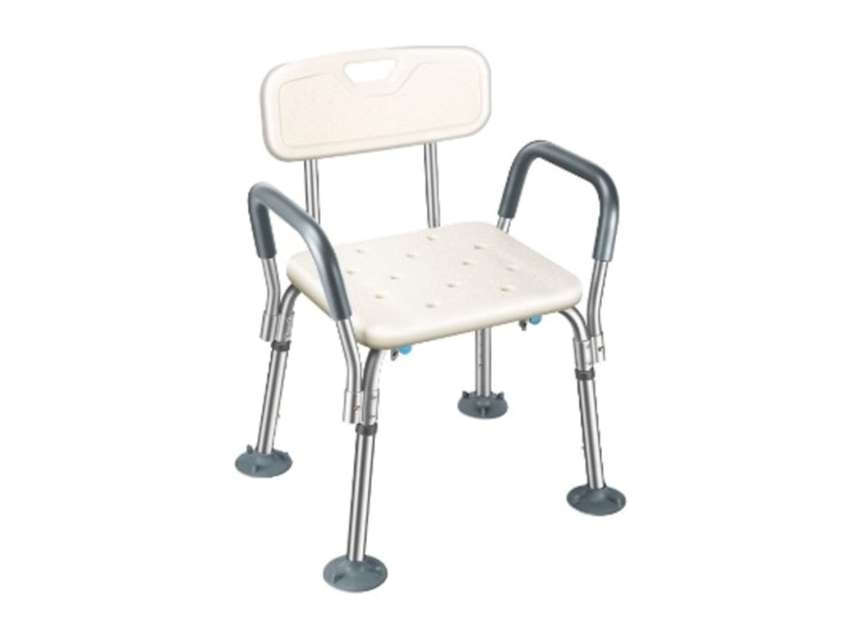 Essential Spa Bath Seat, Portable Shower Chair with Arms, Tool-Free ...