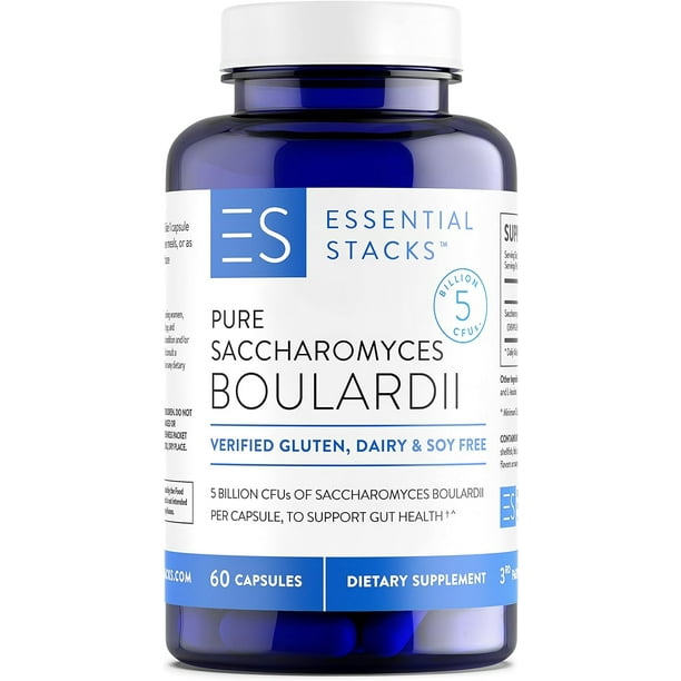 Essential Stacks Saccharomyces Boulardii Probiotics (Non-GMO & Gluten ...