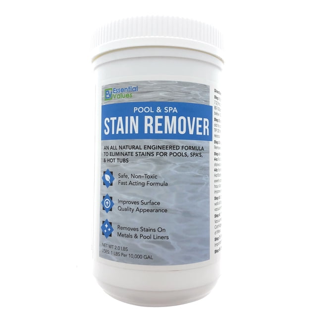 Essential Values Pool & Spa Stain Remover (2 LBS) - Natural Formula ...