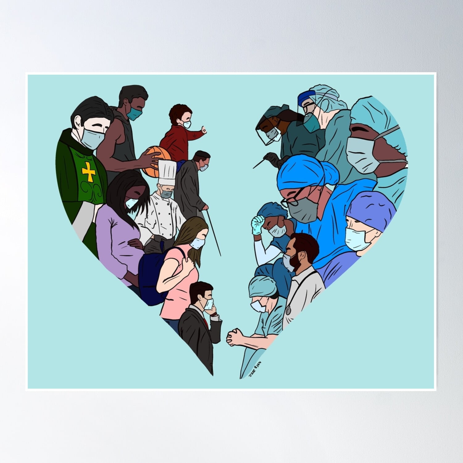 Essential Workers Are The Heart Of Our Communities Poster Wall Art ...