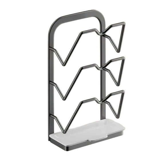 Essential for Storage Pot Lid Rack No Hole Wall-mounted Kitchen Shelf ...