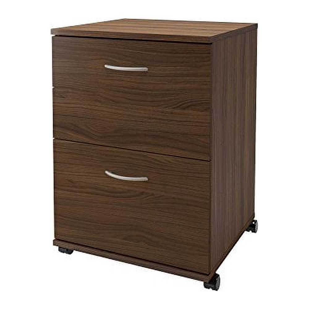 Nexera Essentials 2-Drawer Rolling Filing Cabinet With Walnut Finish ...