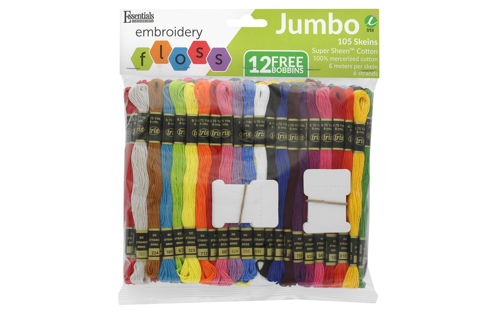 Essentials By Leisure Arts and Iris Embroidery Floss Jumbo 105 Pack - 6 ...