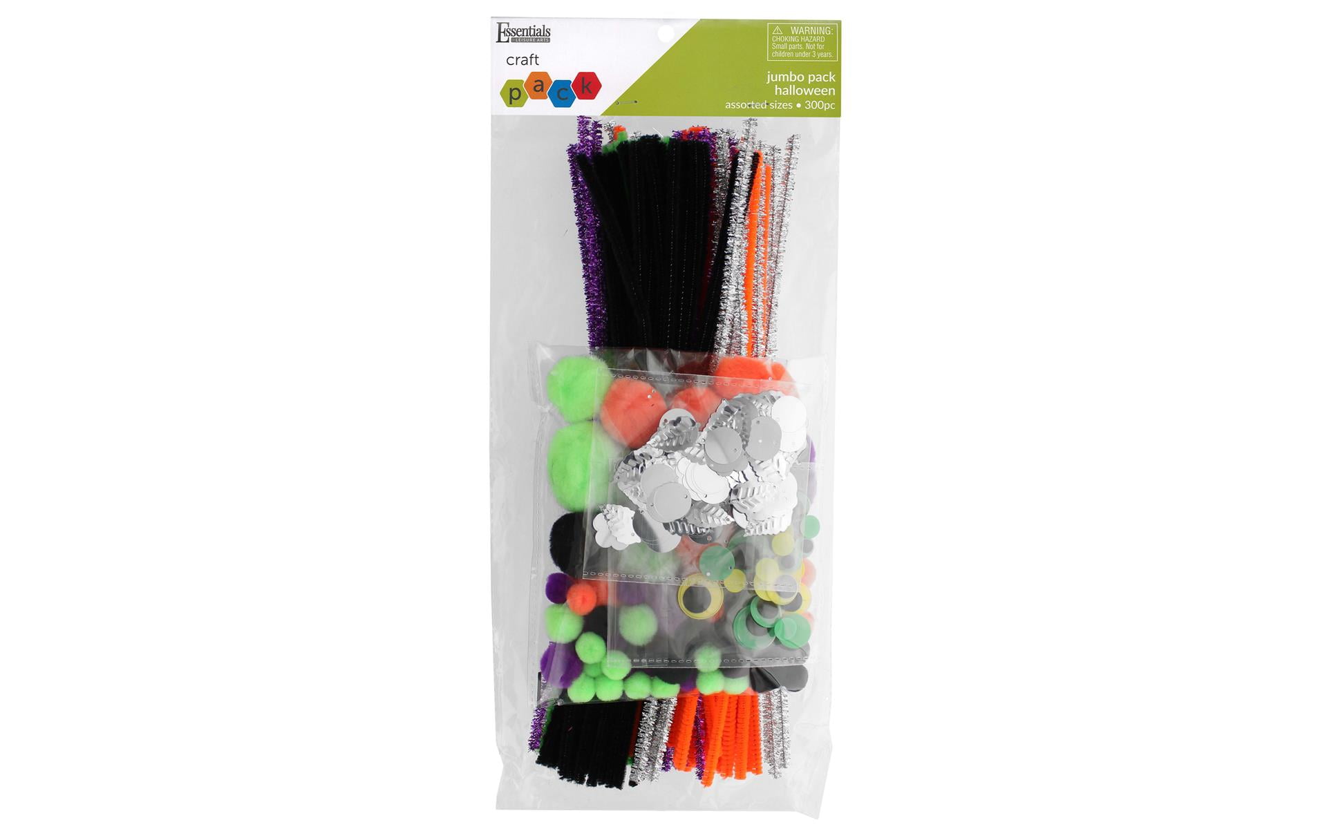 Essentials By Leisure Arts Jumbo Halloween Craft Pack 300pc - Chenille ...