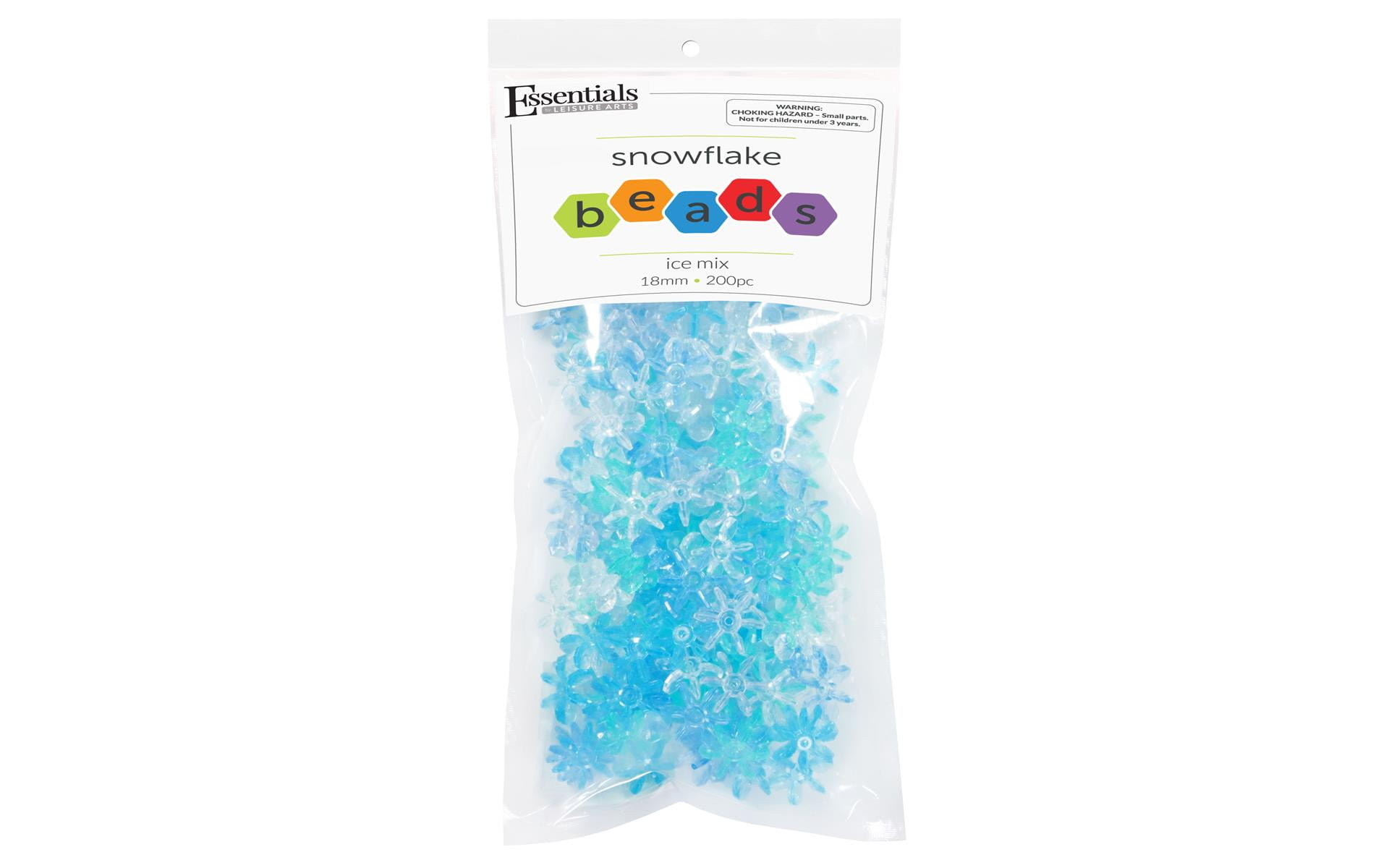Essentials By Leisure Arts Arts Snowflake Bead 18mm Ice Mix 200pc ...