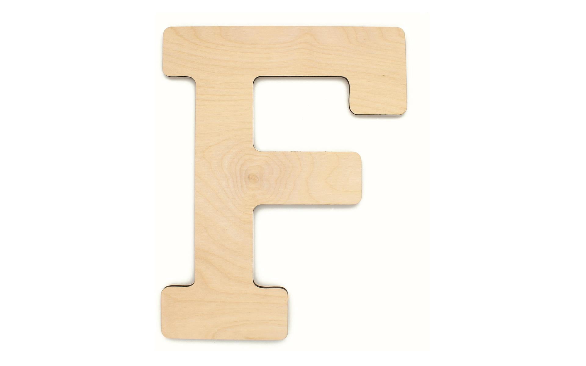 Essentials By Leisure Arts Arts Wood Letter 9.5" Birch F - Walmart.com