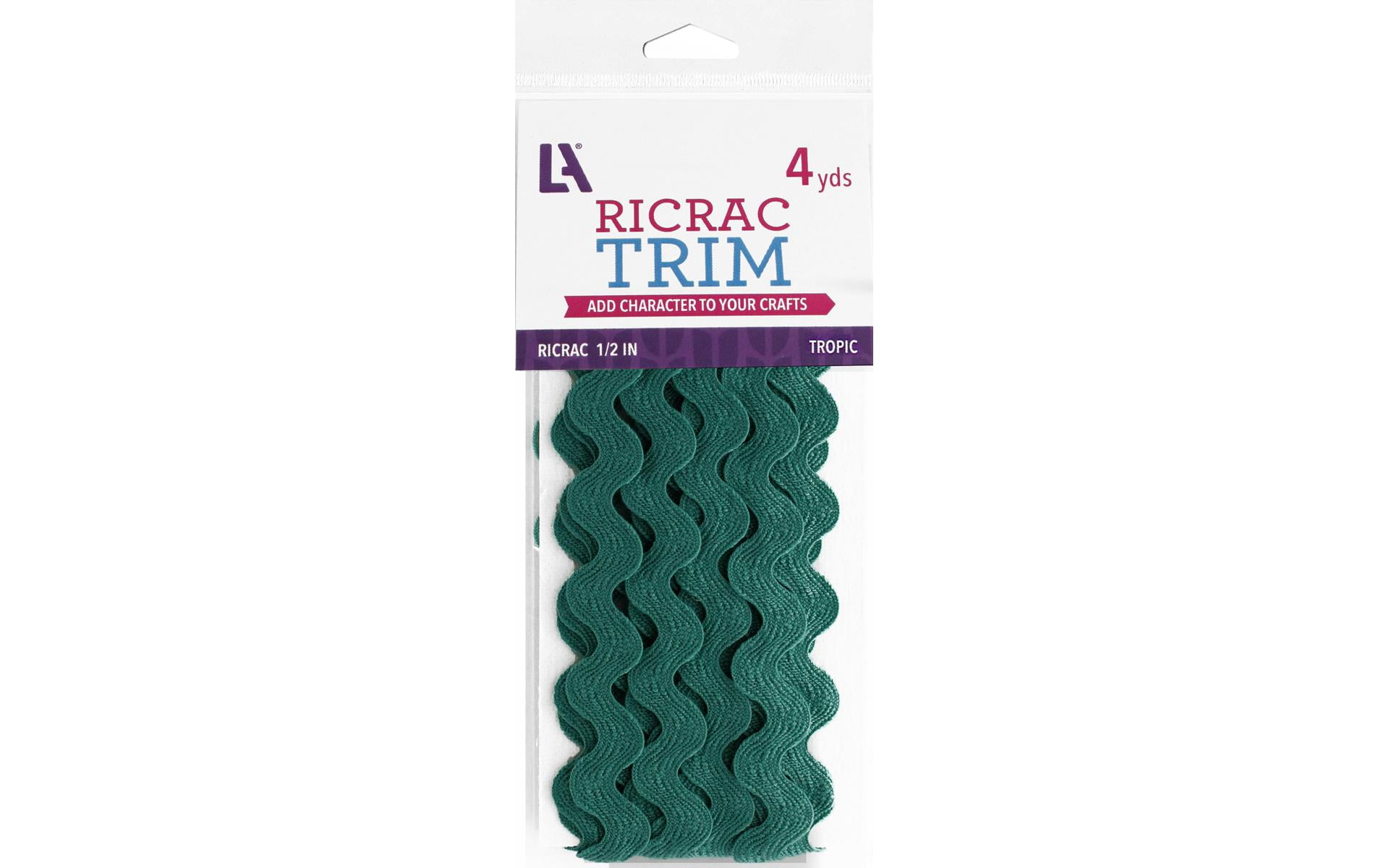 Essentials By Leisure Arts Ric Rac 1/2" 4 Yards Tropic - Rick Rack Trim ...