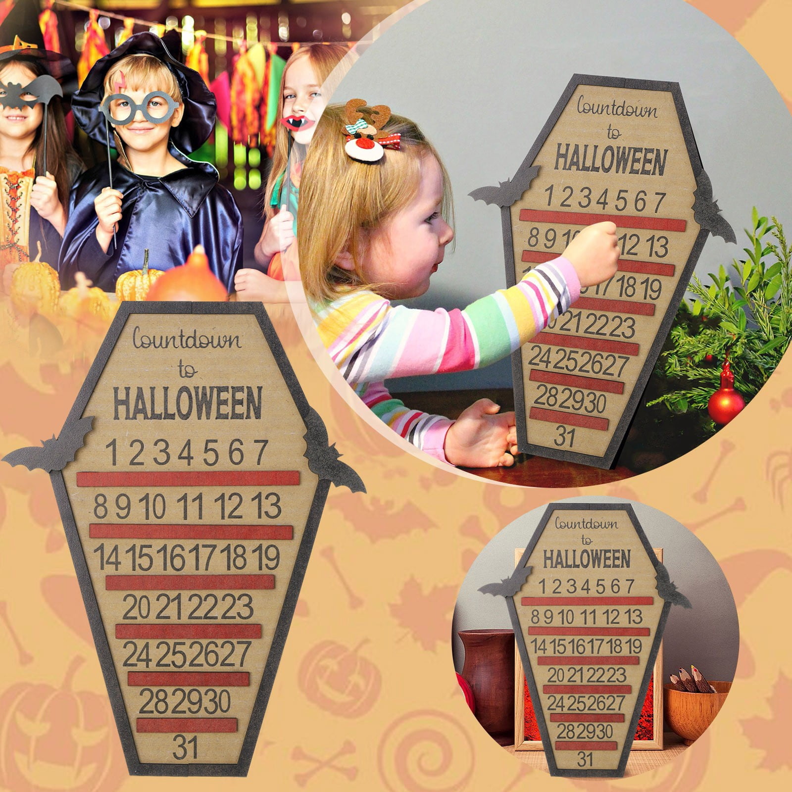 Essentials For Home Countdown Coffin Calendar House Shaped Countdown ...
