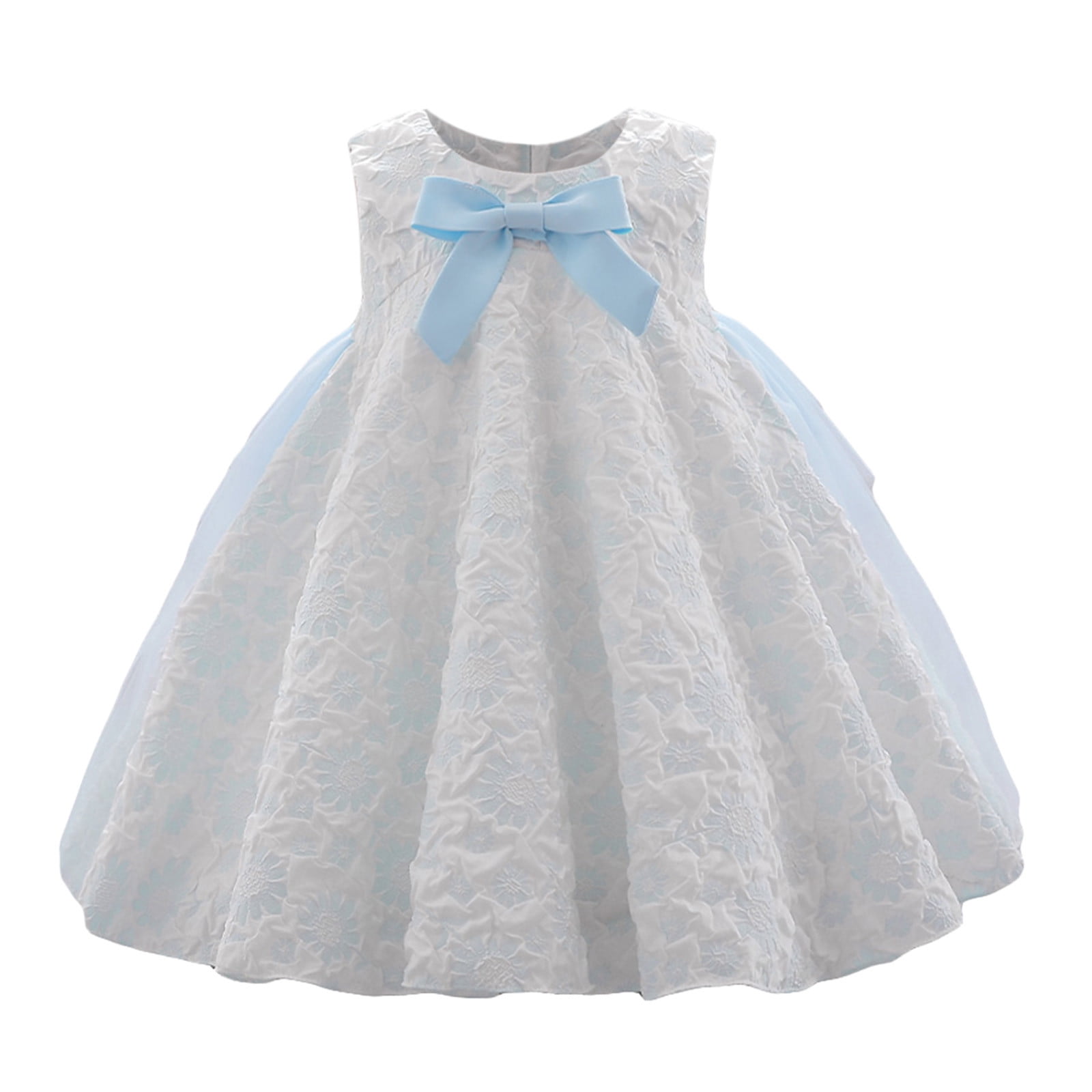Essentials Girls Dresses 2026 Bowknot Mesh Flower Sleeveless Party ...