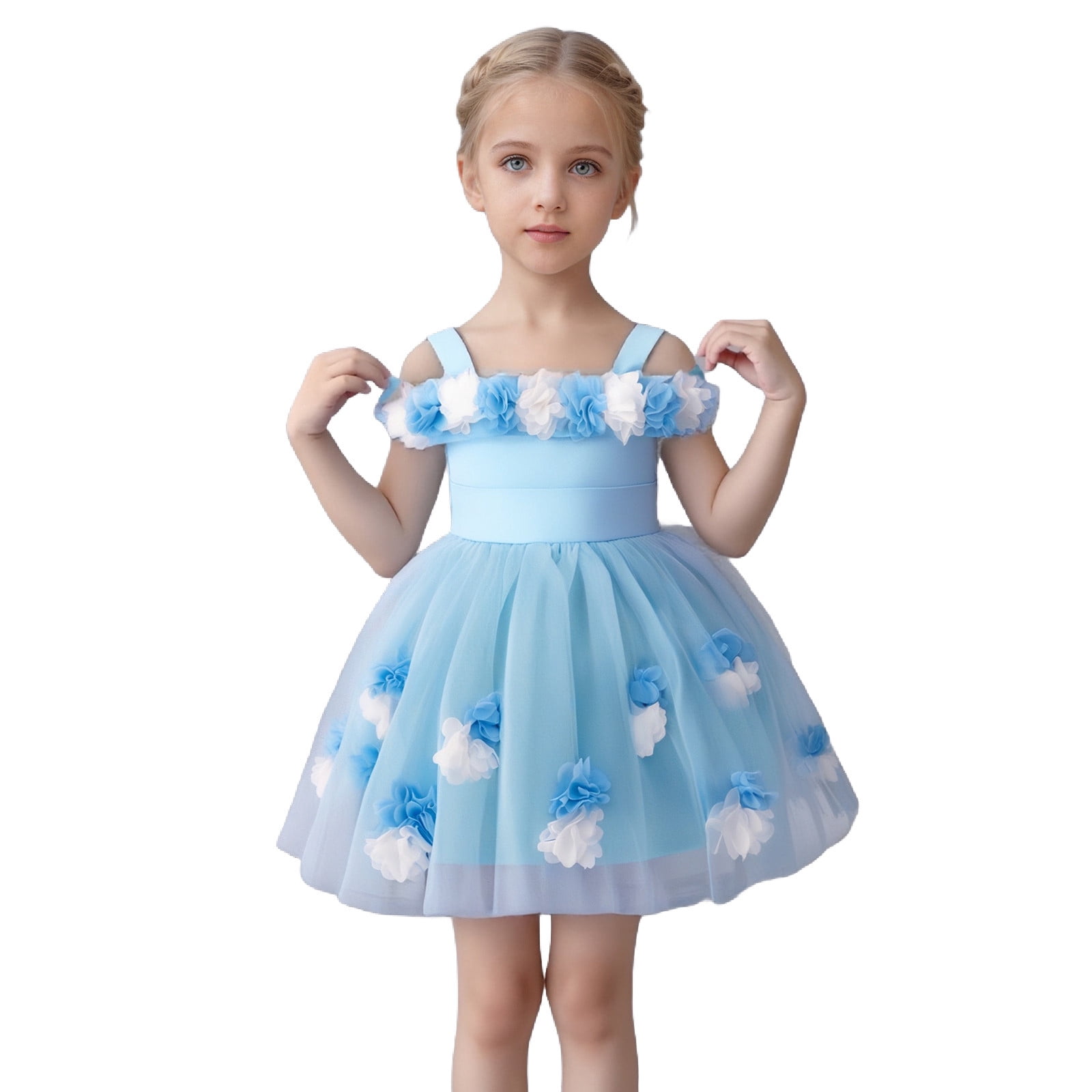 Essentials Girls Dresses 2026 Christening Flowers Tutu Festive Party ...