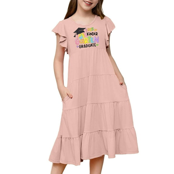 Essentials Girls Dresses 2026 Cuhk Flying Sleeve Graduation Season ...