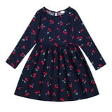 Essentials Girls Dresses 2026 Floral Fruit Flowers Long Sleeves Beach ...