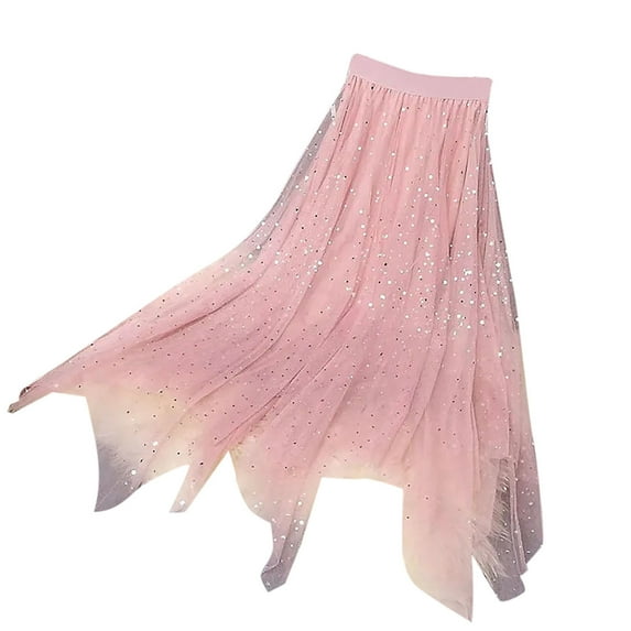 Essentials Girls Dresses 2026 Star Sequin Long Sequin Tutu High Low ...