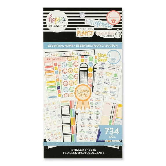 Essentials Home Classic Stickers, Productivity Theme, 734 Stickers ...