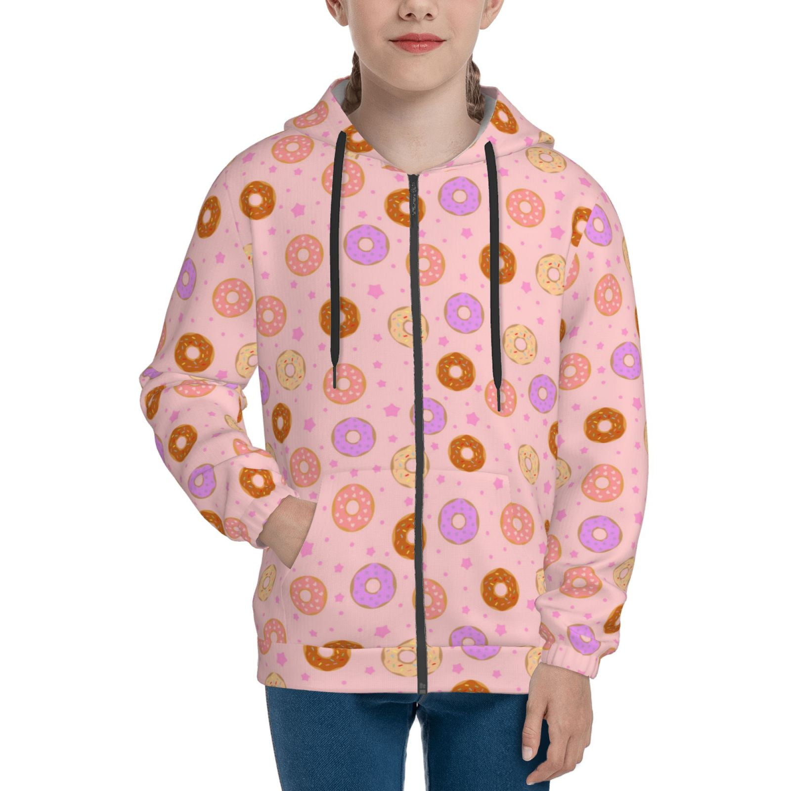 Essentials Hoodie Kids - Donuts Toddlers Girls Boys Zip Up Hoodie, Long Sleeve Soft Sweatshirt ...