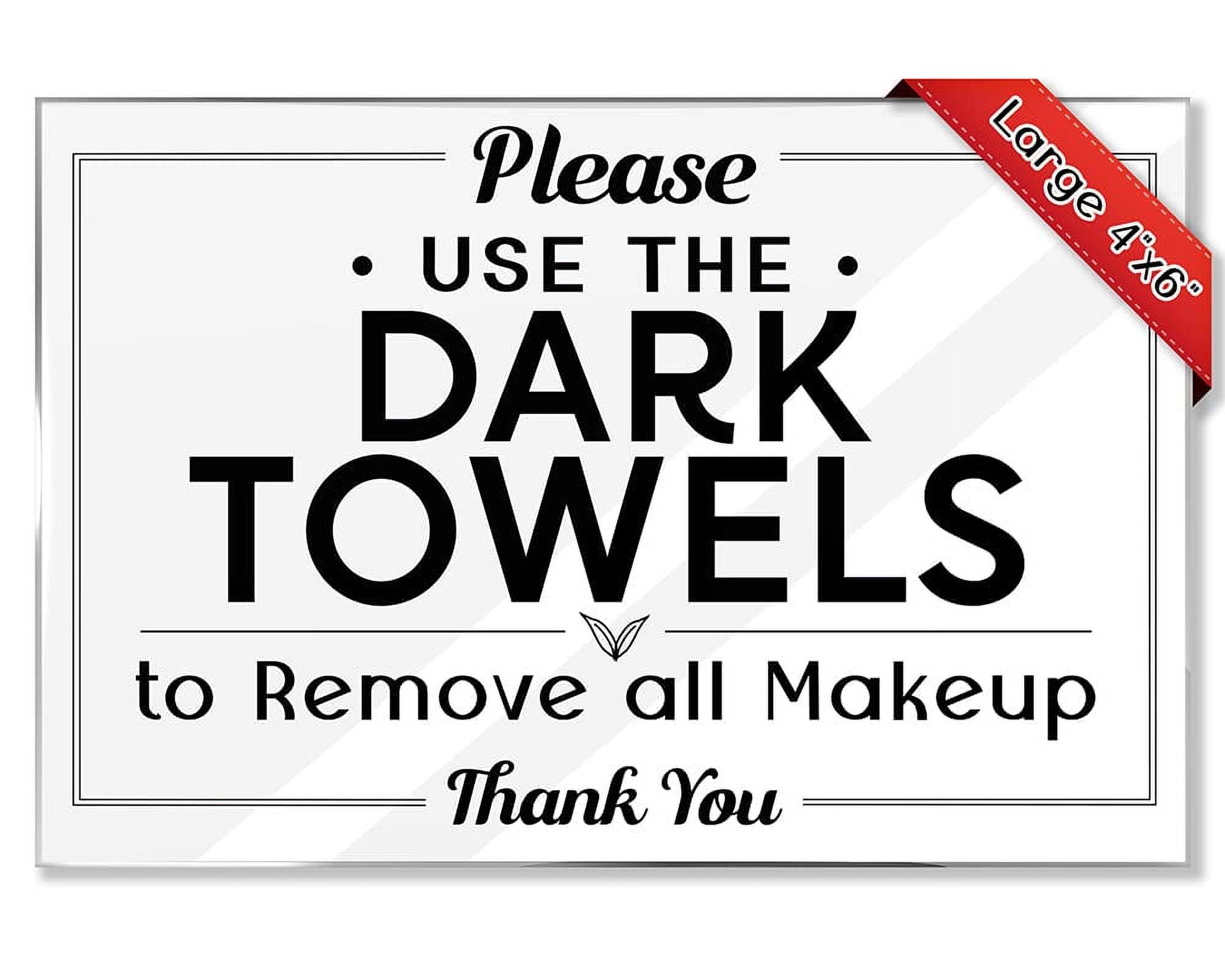 Essentials for Hosts Bathroom Signs - Use The Dark Towels - 4"x6 ...